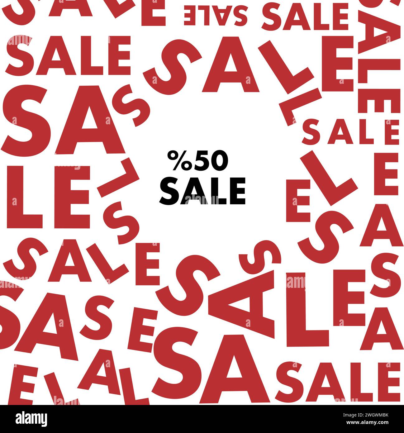 Sale text 50 discount advert background Stock Vector Image & Art - Alamy