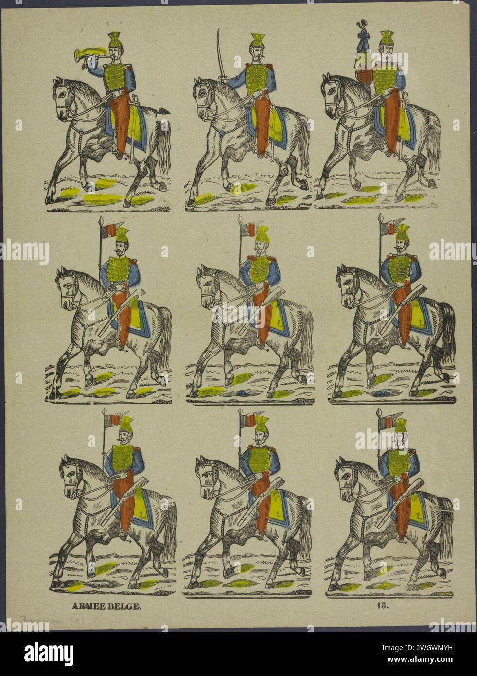 Armee belge-Catchpenny print-Borms 0008 Stock Photo - Alamy