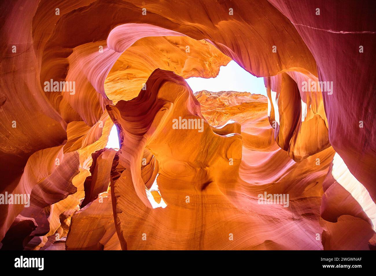 Antelope Canyon Light Play - Sandstone Erosion Patterns Stock Photo - Alamy