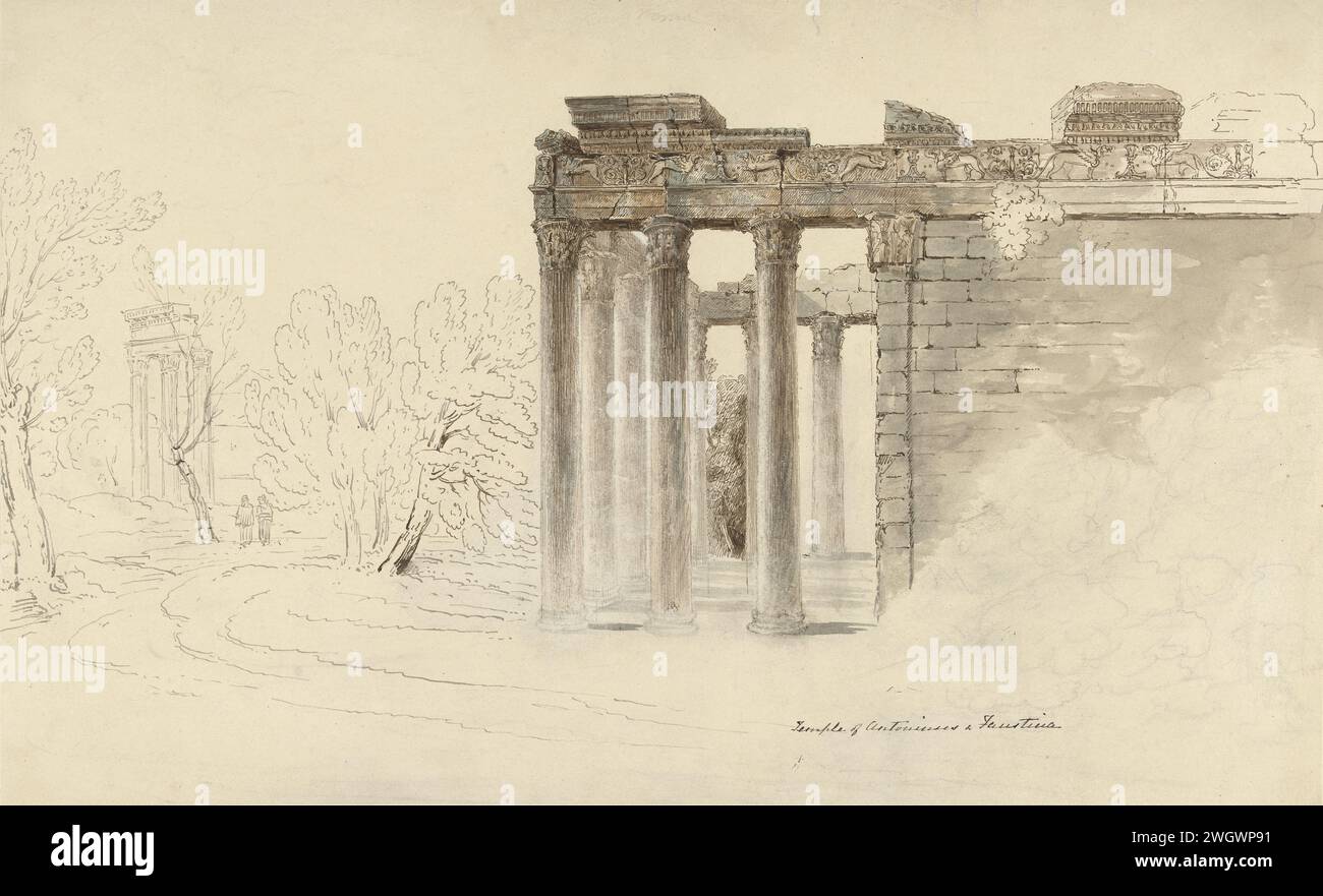 The Temple of Antoninus and Faustina in Rome, Hugh William Williams ...