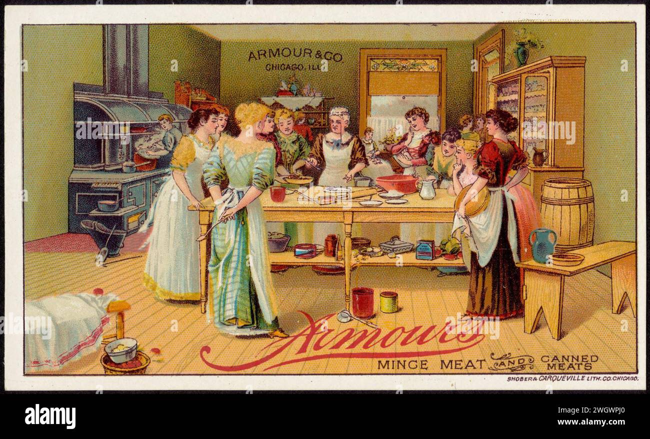 Armour's mince meat and canned meats, by Armour & Co., c. 1870-1900 Stock Photo - Alamy