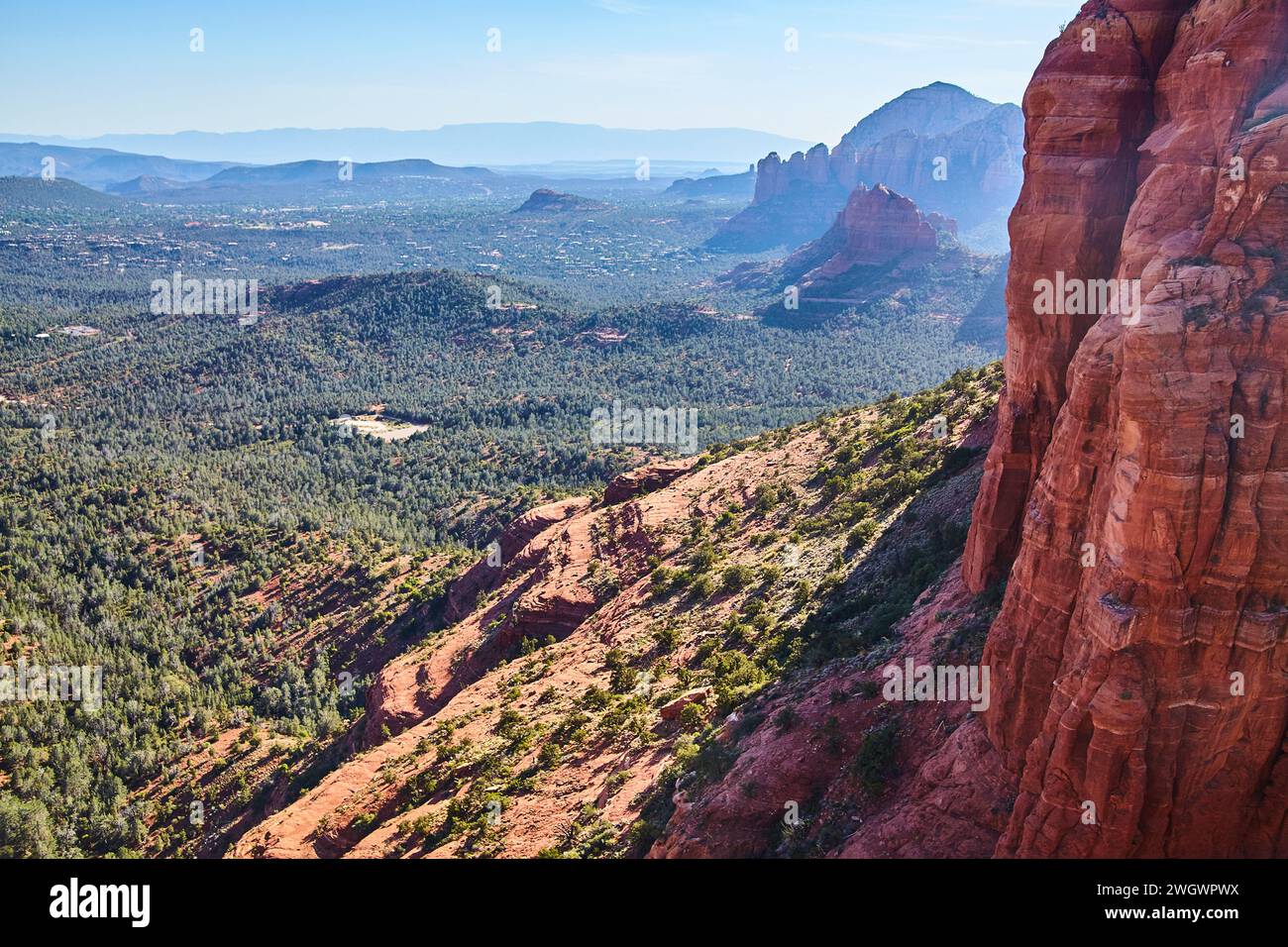 Aerial view forested rock formations hi-res stock photography and ...