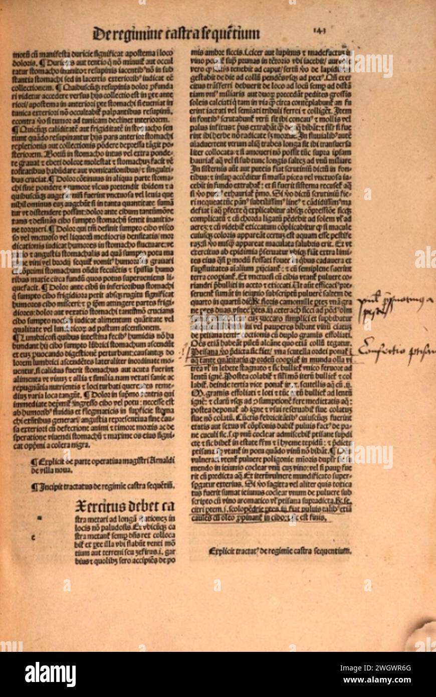 Arnaldus de Villa Nova De regimine castra sequentium ex operibus 1504 ...