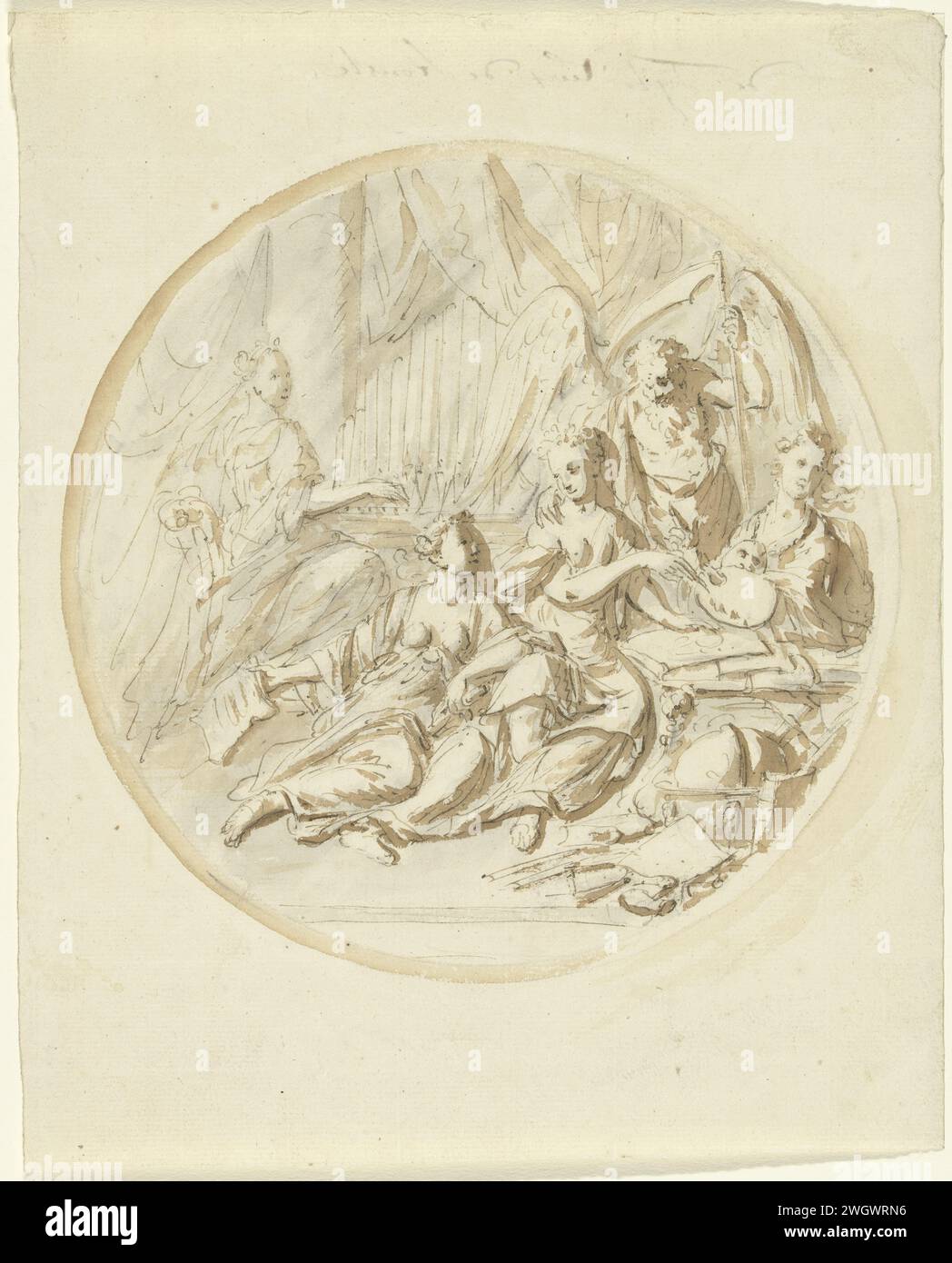 De Tijd teaches the arts, Elias van Nijmegen, 1677 - 1755 drawing ...