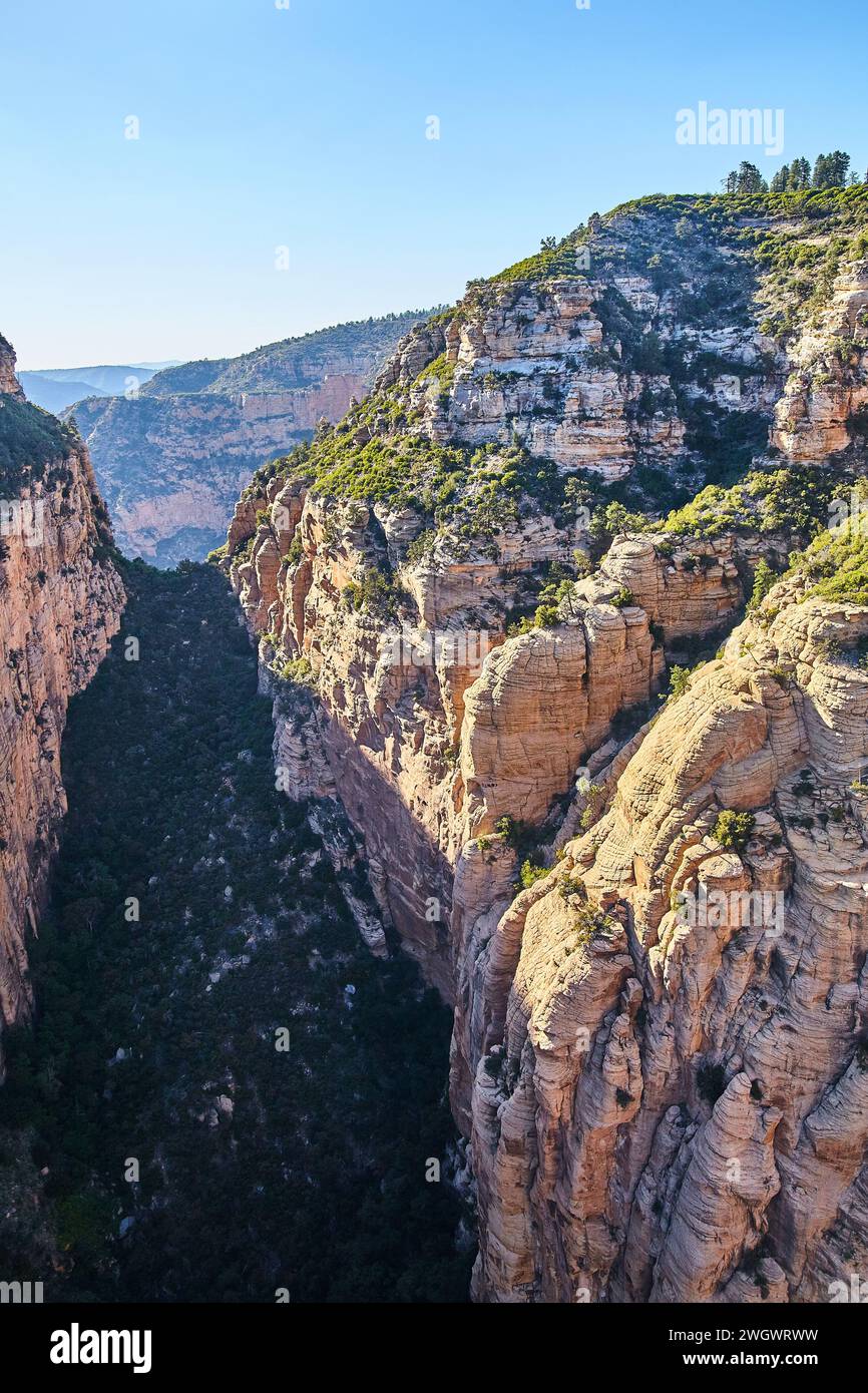 Aerial View of Sedona Canyon Cliffs with Vegetation Stock Photo - Alamy