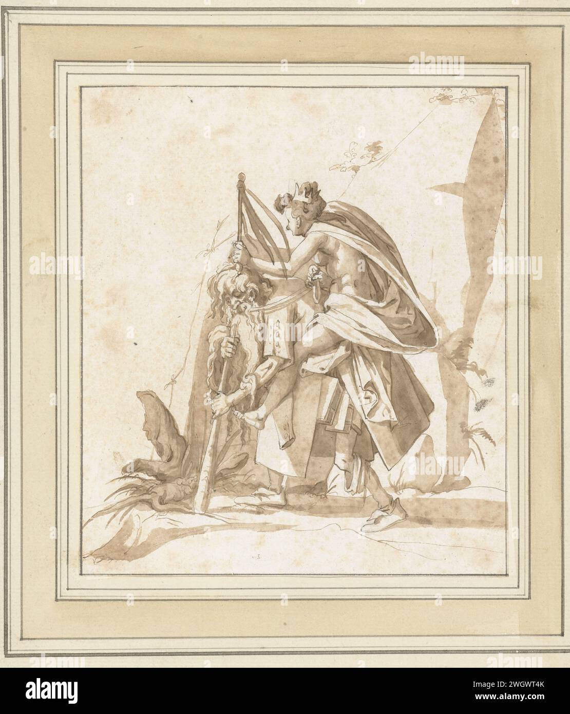 Aristotle and Phyllis, Arent van Bolten, 1583 - 1625 drawing paper. ink ...