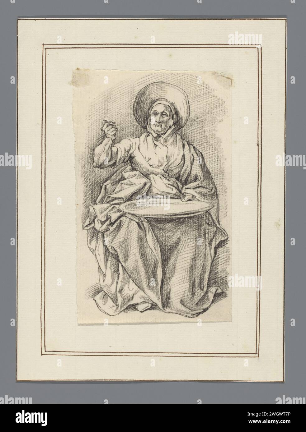 Sitting fish woman, David Pièrre Giottino Humbert de Superville, 1780 ...