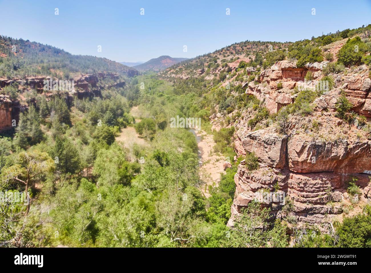 Sedona Red Rock Canyon with River and Greenery, Arizona Stock Photo - Alamy