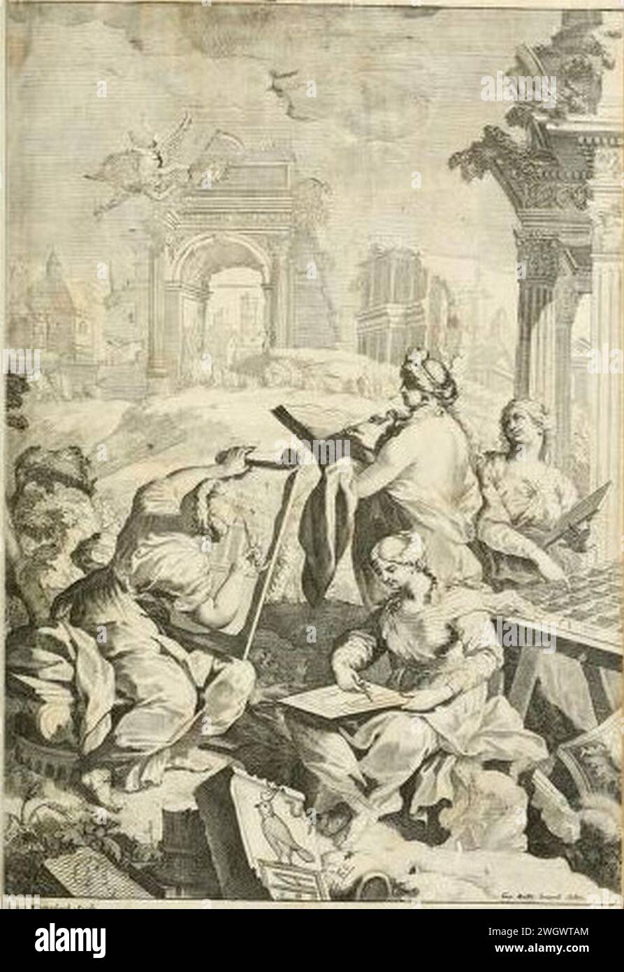Arnold van Westerhout - Frontispiece of 'De sacris aedificiis a ...