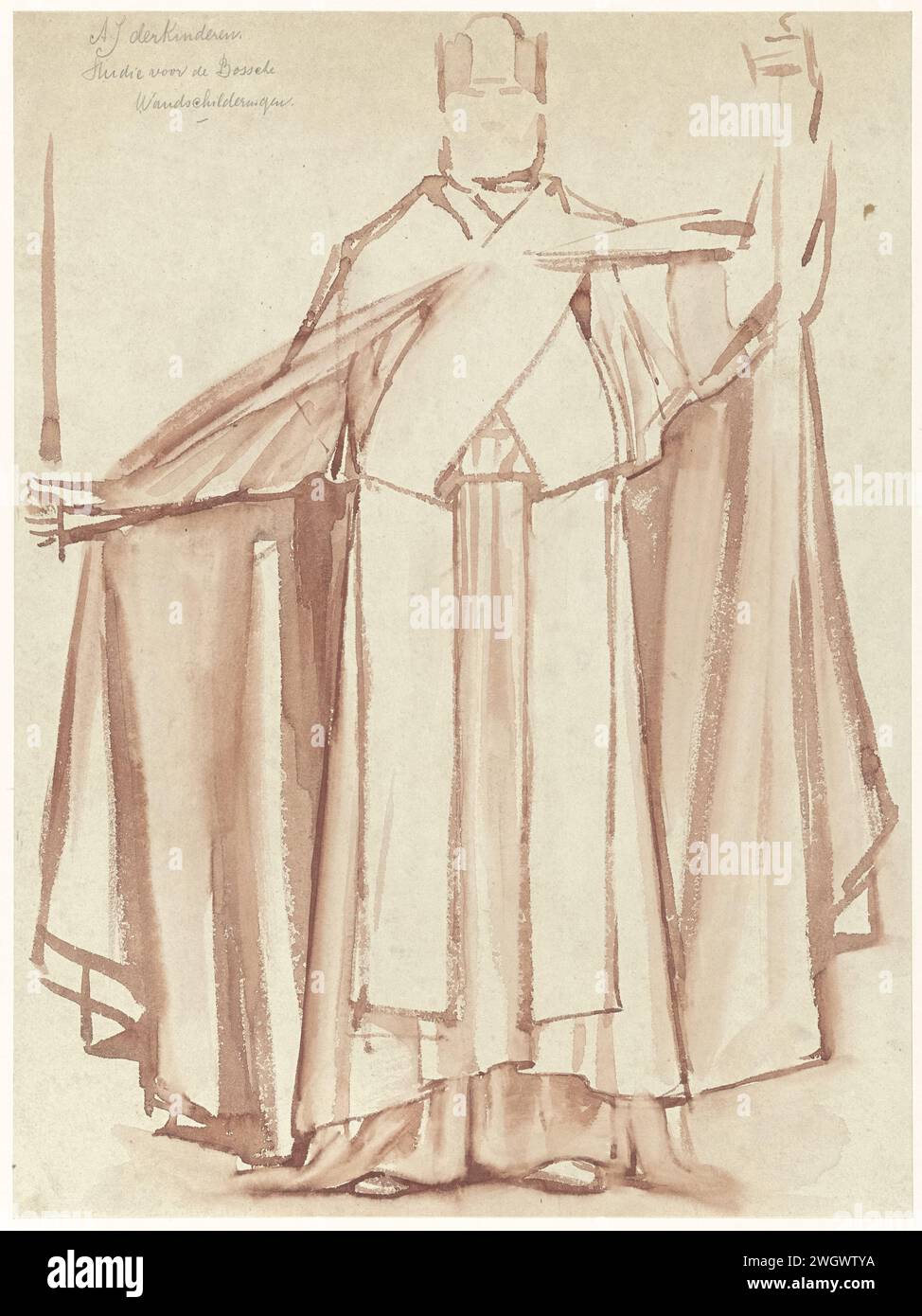 Preliminary study for the first Bossche Wand: Emperor Frederik ...