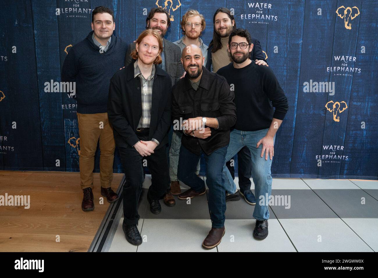 New York, USA. 06th Feb, 2024. Musicians, members of PigPin Theatre ...