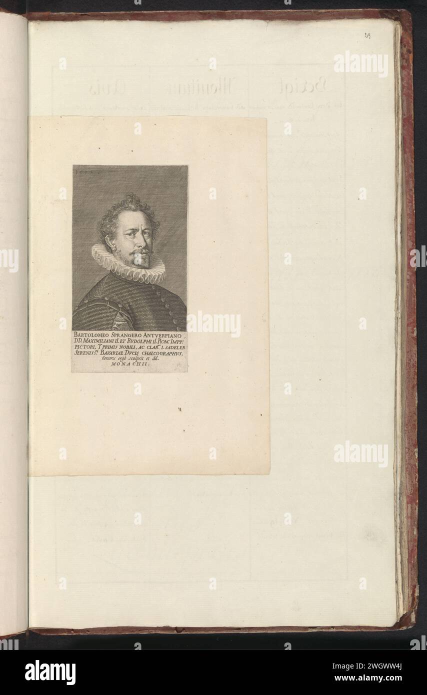 PortraT van Bartholomeus Spranger, Johann Sadeler (I), 1594 print The ...