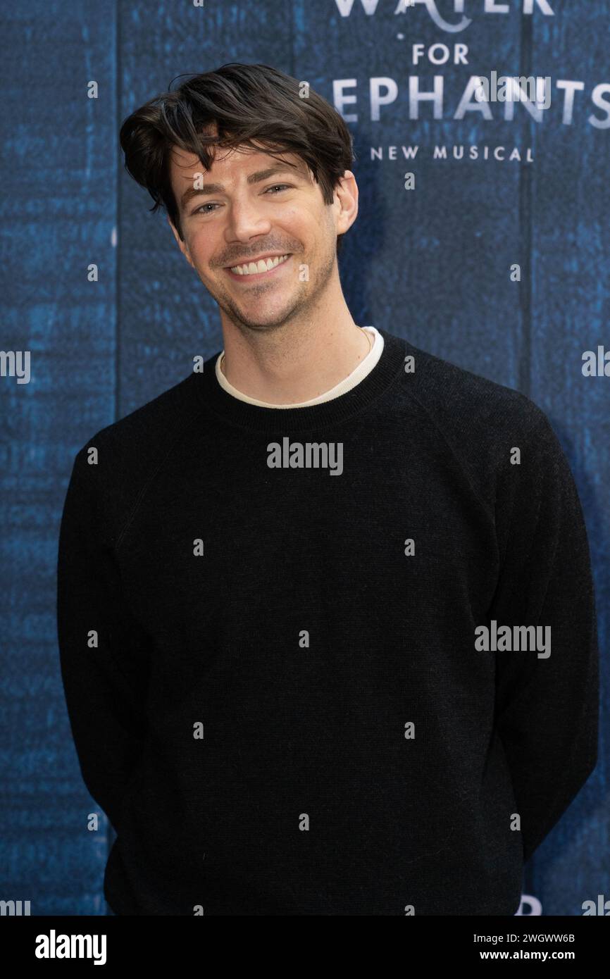 New York, USA. 06th Feb, 2024. Grant Gustin attends Water for Elephants new musical press event ...