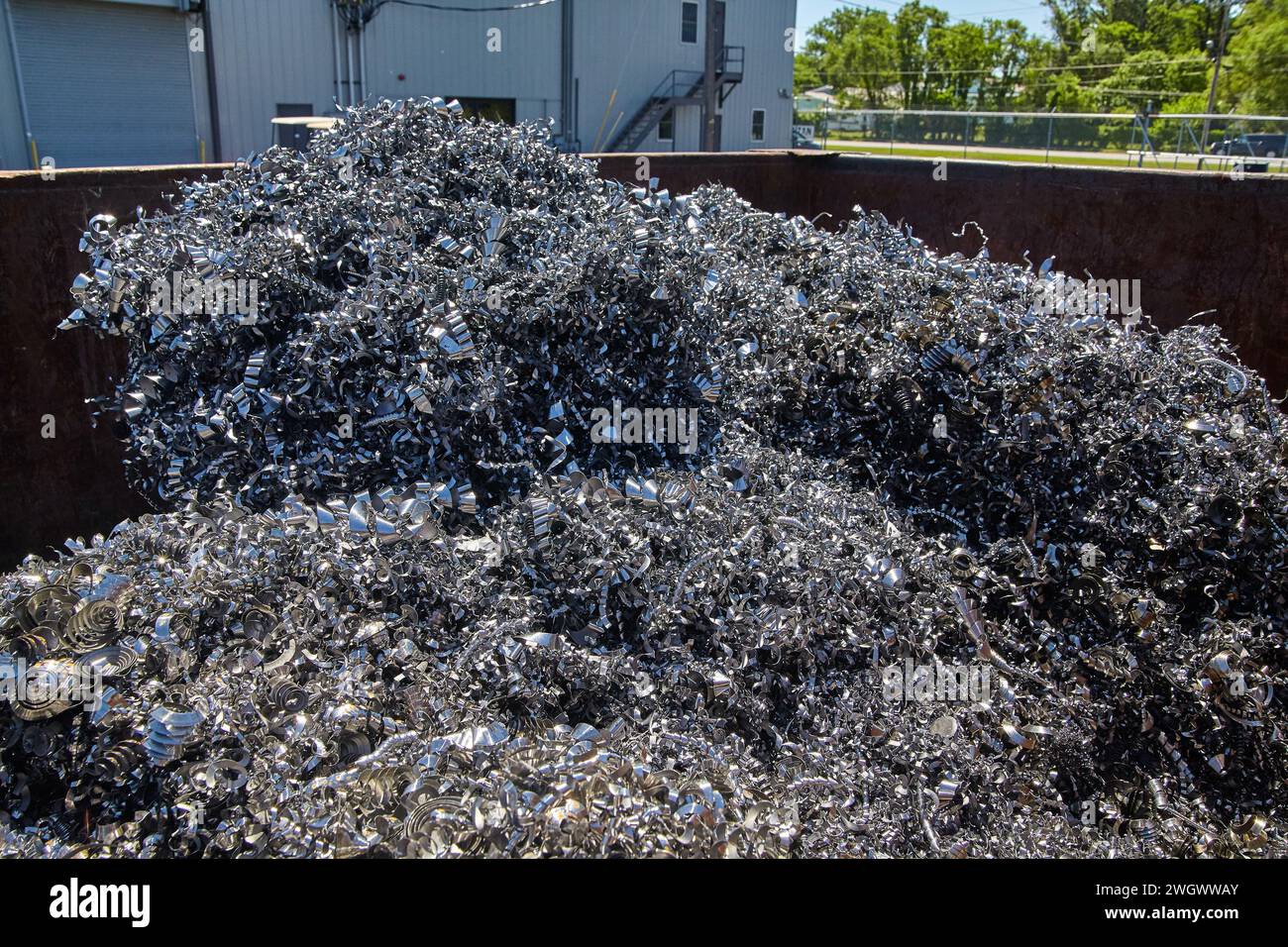 Industrial Metal Scrap Pile in Recycling Facility - Daylight ...