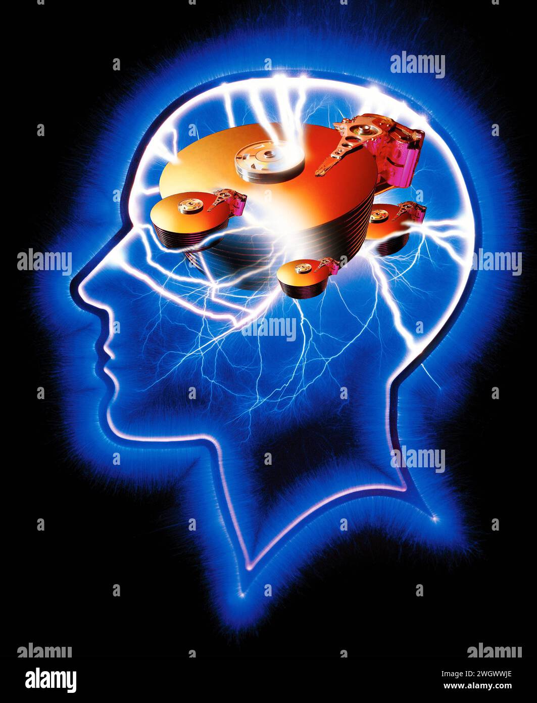 brain memory digital Stock Photo - Alamy