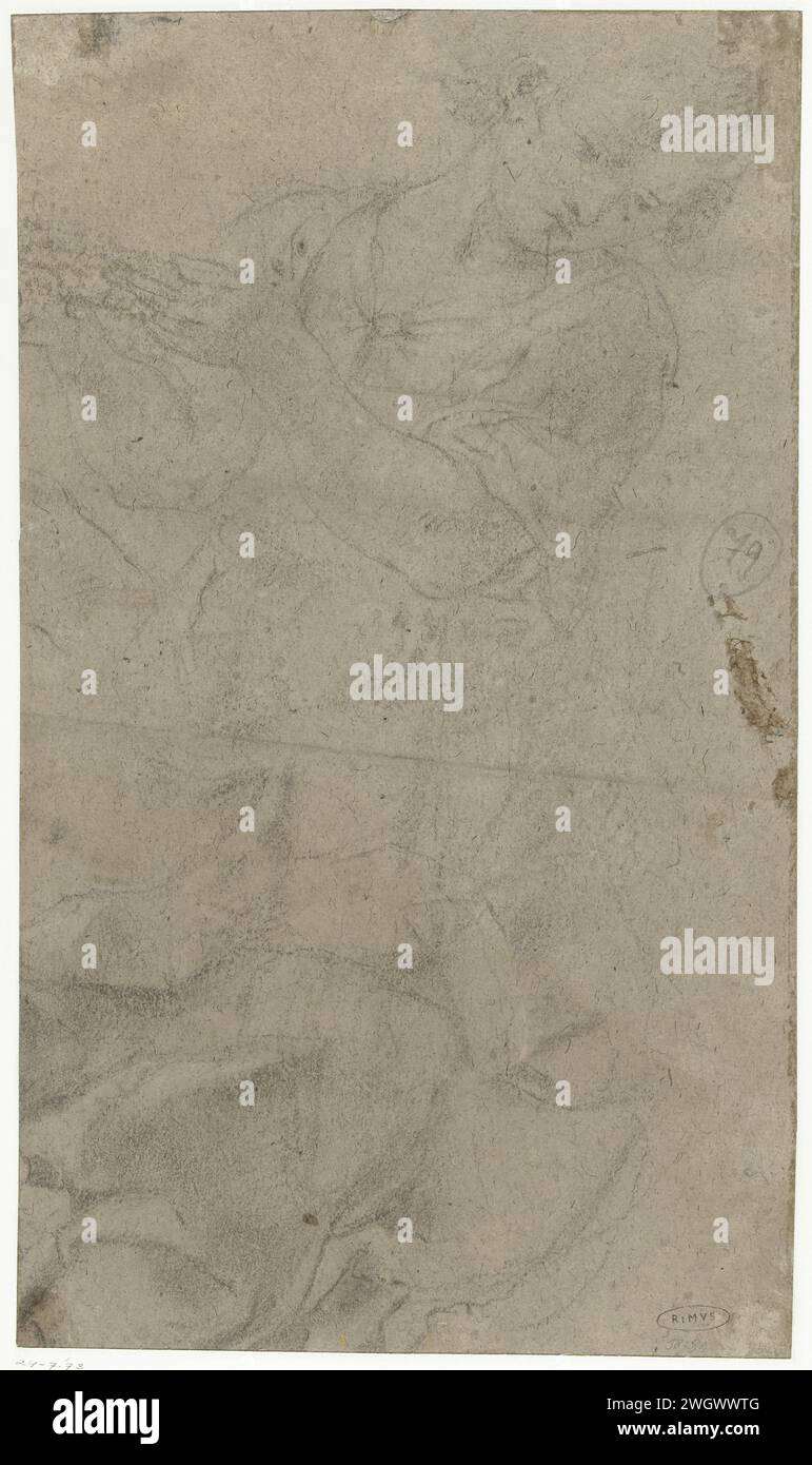 Study of a floating angel, Domenichino, 1613 - 1623 drawing paper ...