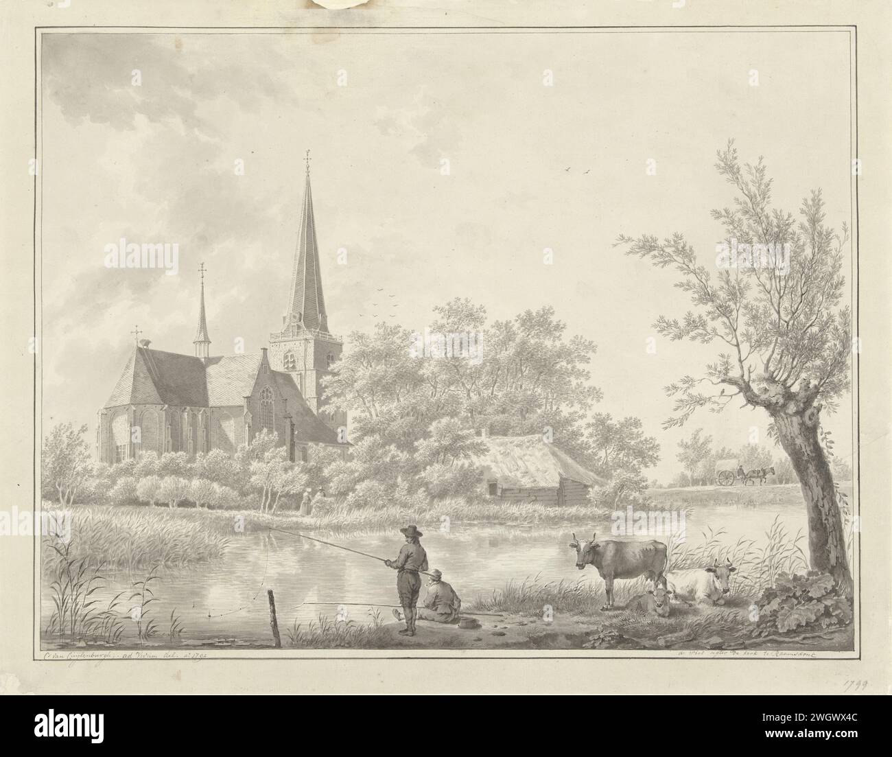 The wheel behind the church of Raamsdonk, Cornelis van Cuylenburgh (II ...