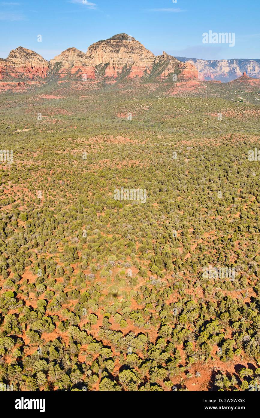 Aerial View of Sedona Red Rocks and Forest Landscape Stock Photo - Alamy