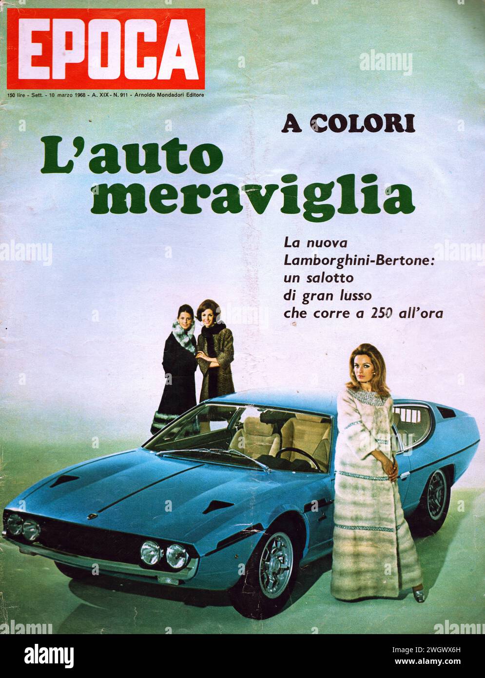 EPOCA Italian magazine cover page March 1968 Stock Photo - Alamy