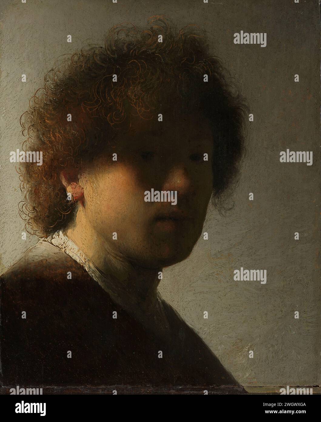 Self-Portrait, Rembrandt van Rijn, c. 1628 painting Self -portrait of ...