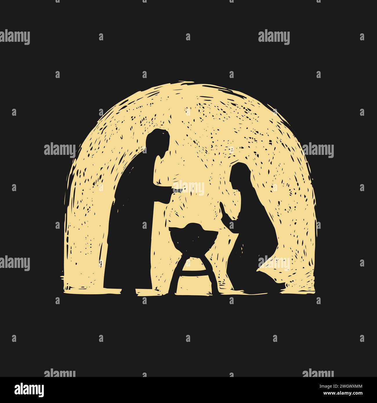 Jesus christ mary angels Stock Vector Images - Alamy