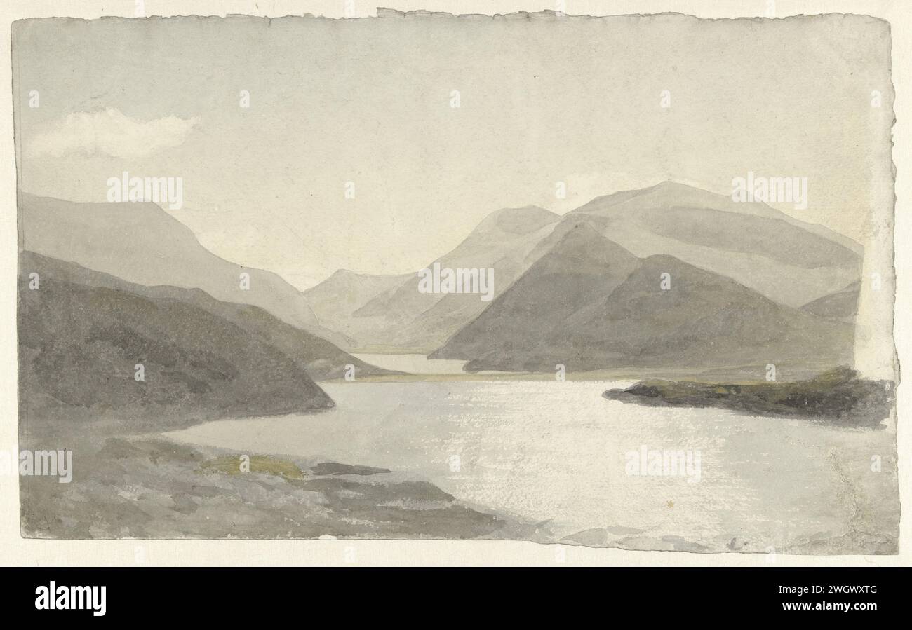 Sunlight over a Lake near Snowdon, Llanberis, North Wales, Cornelius ...