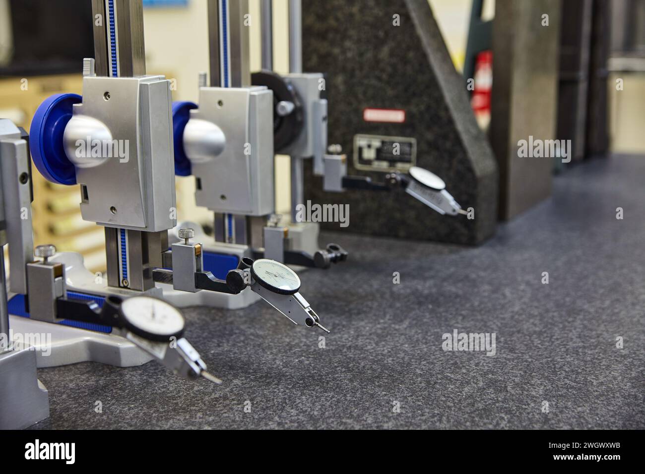 Precision Measurement Tools on Granite Surface in Industrial Setting ...