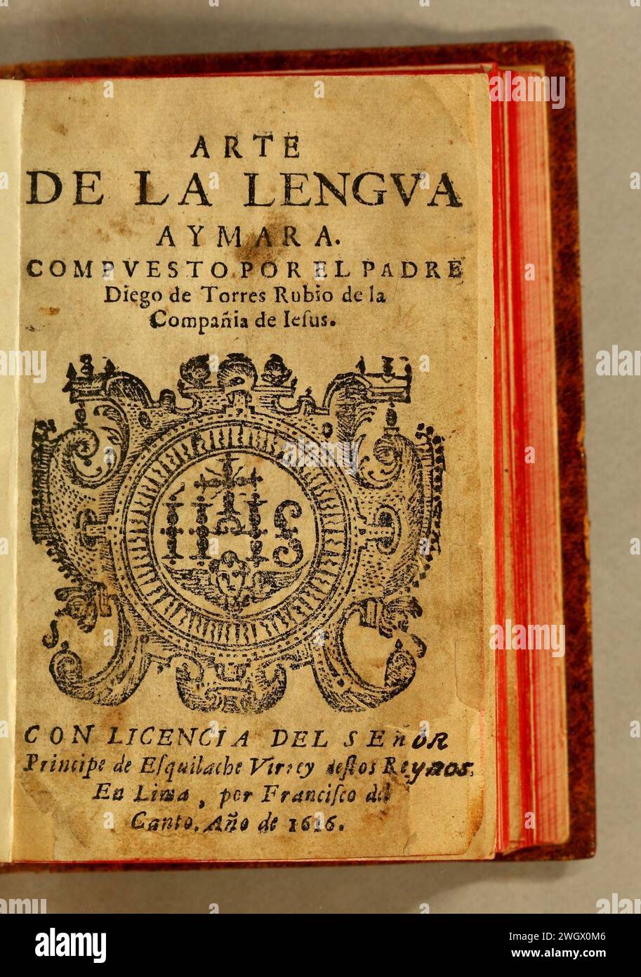 Arte de la lengua aymara Diego de Torres Rubio 1616 title page Stock ...