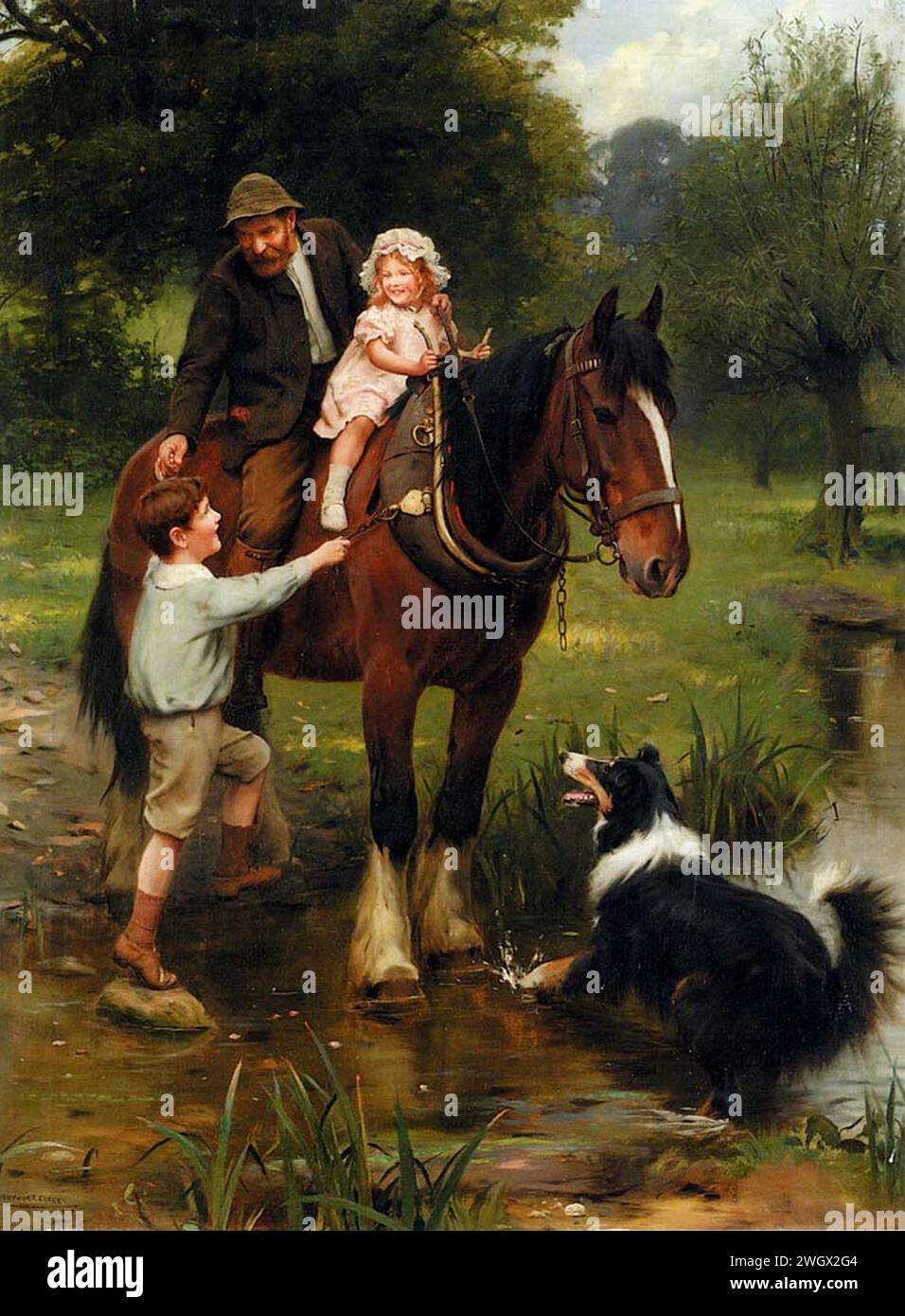 Arthur John Elsley A Helping Hand Stock Photo - Alamy