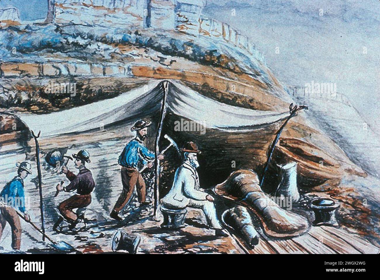 Arthur Lakes illustration of Apatosaurus ajax and Atlantosaurus ...