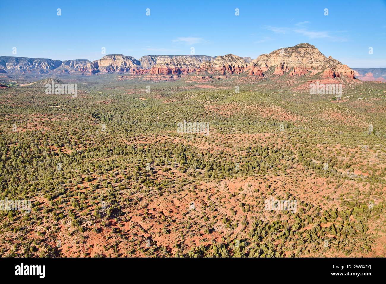 Aerial View of Sedona Red Rocks and Forest Landscape Stock Photo - Alamy