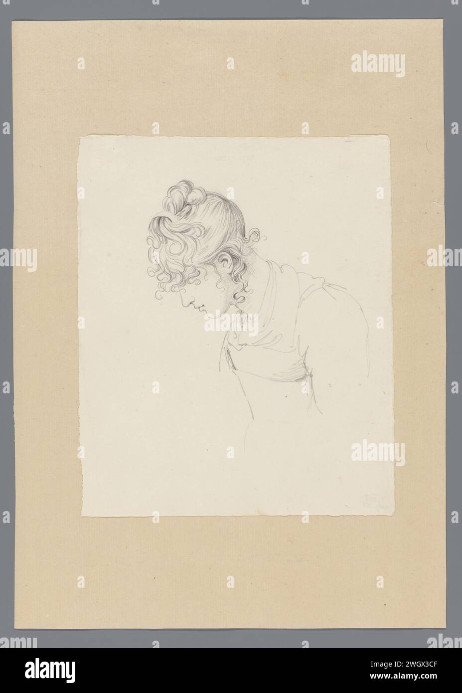 Head of women's head, David Pièrre Giottino Humbert de Superville, 1780 ...