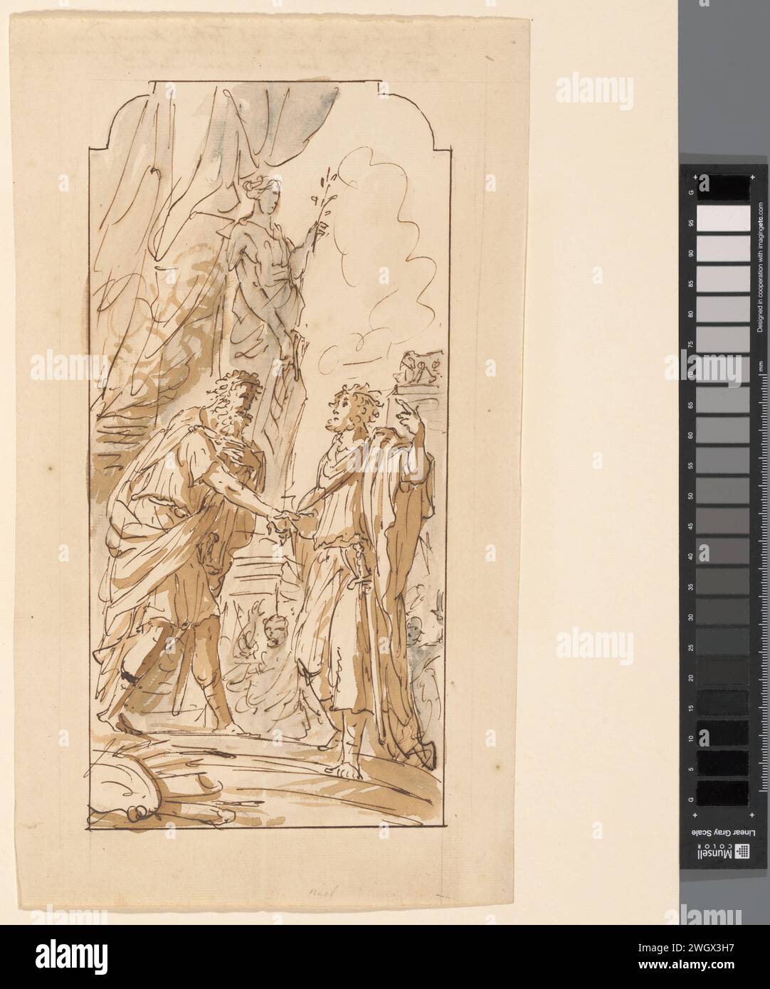 The Covenant of Romulus and Titus Tatius, King of Sabines, Elias van ...