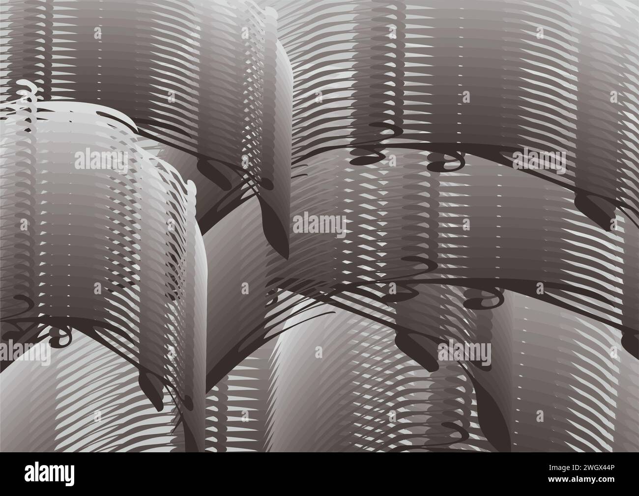 Gray textured linear background for interiors or posters. Futuristic ...