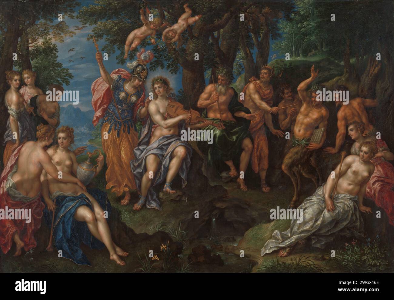 The Contest between Apollo and Pan, Hendrik de Clerck, c. 1600 - c ...