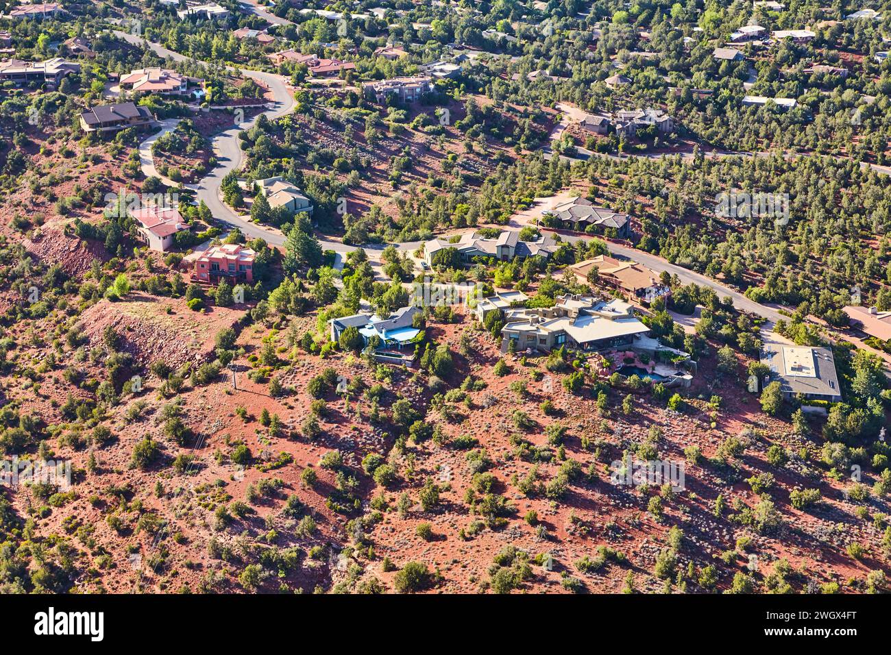 Aerial View of Suburban Homes in Arid Arizona Landscape Stock Photo - Alamy