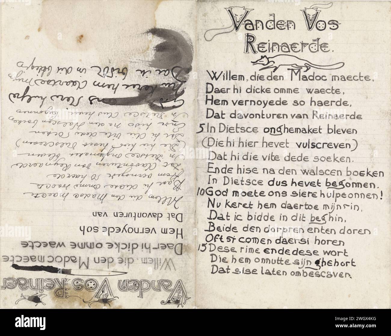 Illustration for Vanden Vos Reinaerde, Gerrit Willem Dijsselhof, 1876 ...