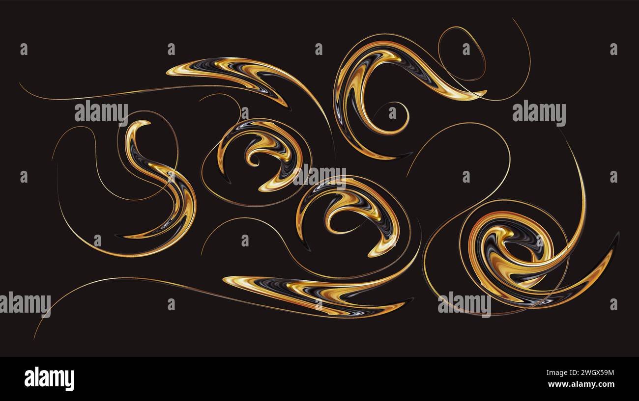 Gold 3d liquid surface texture Stock Vector Images - Alamy