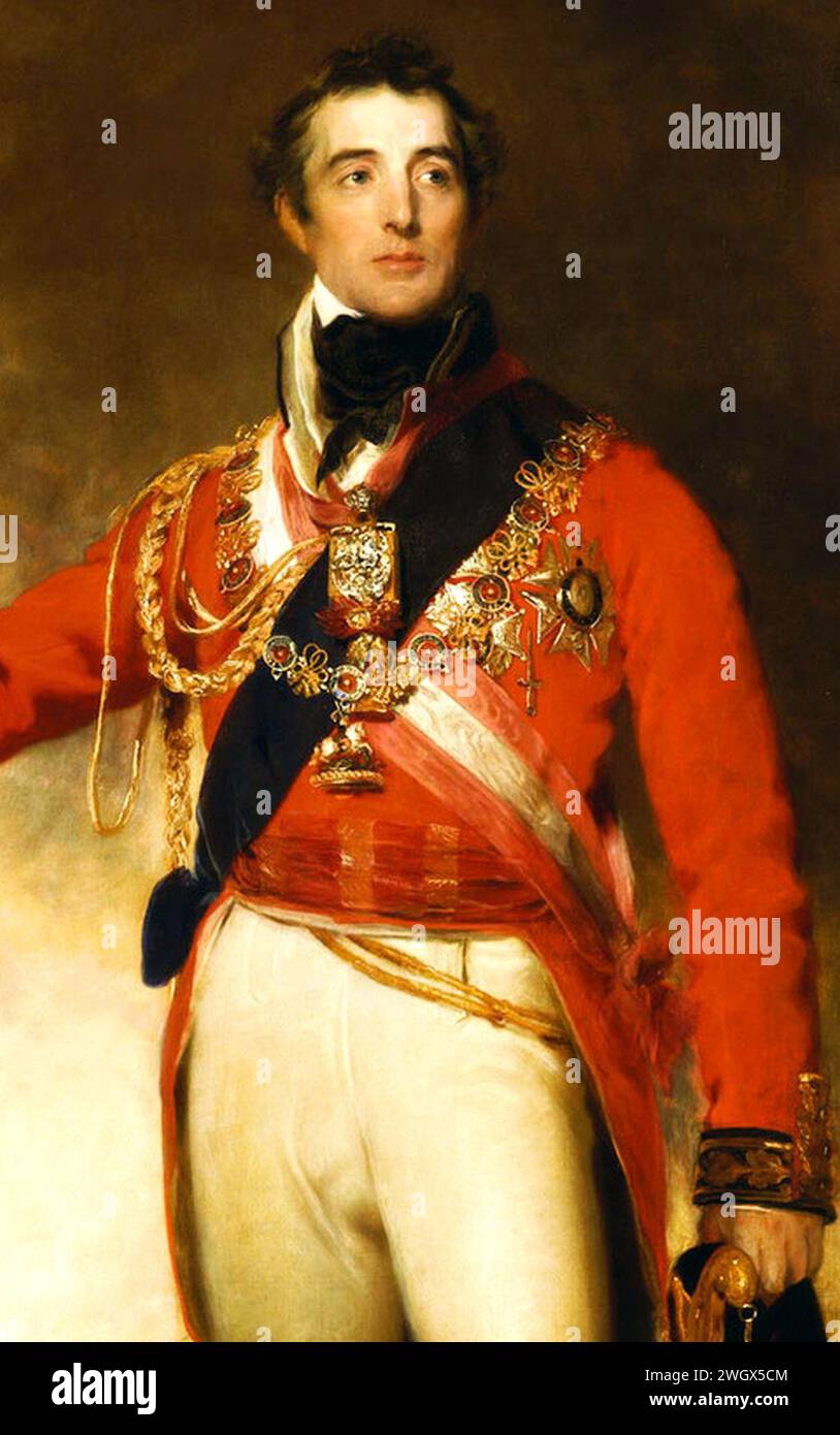 Arthur Wellesley - Lawrence 1814-15 (cropped Stock Photo - Alamy