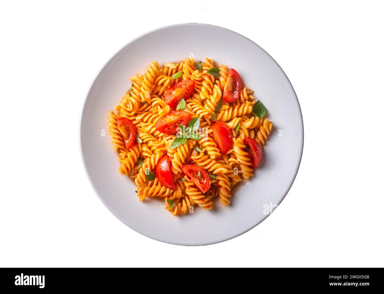 Fusilli Pasta Spiral Or Spirali Pasta With Tomato Sauce Italian Food