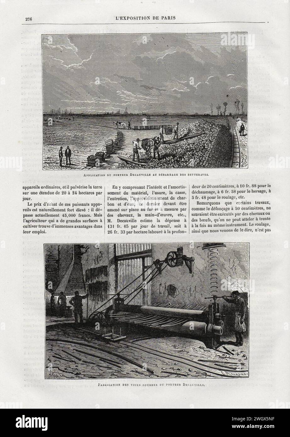 Article on Decauville's beet carrier exhibited at the 1878 World's Fair ...