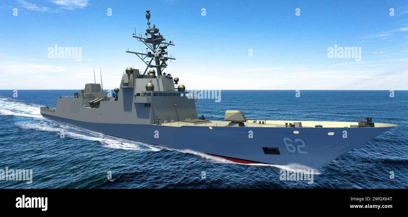 Artist rendering of USS Constellation (FFG-62 Stock Photo - Alamy