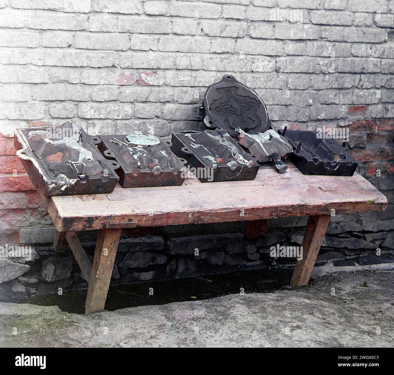 Artistic works in molds at Kasli by Sergey Prokudin-Gorskiy Stock Photo ...