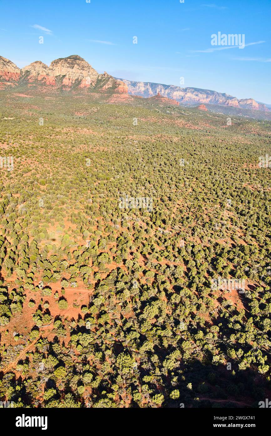 Aerial View of Sedona Red Rocks and Lush Forest Canopy Stock Photo - Alamy