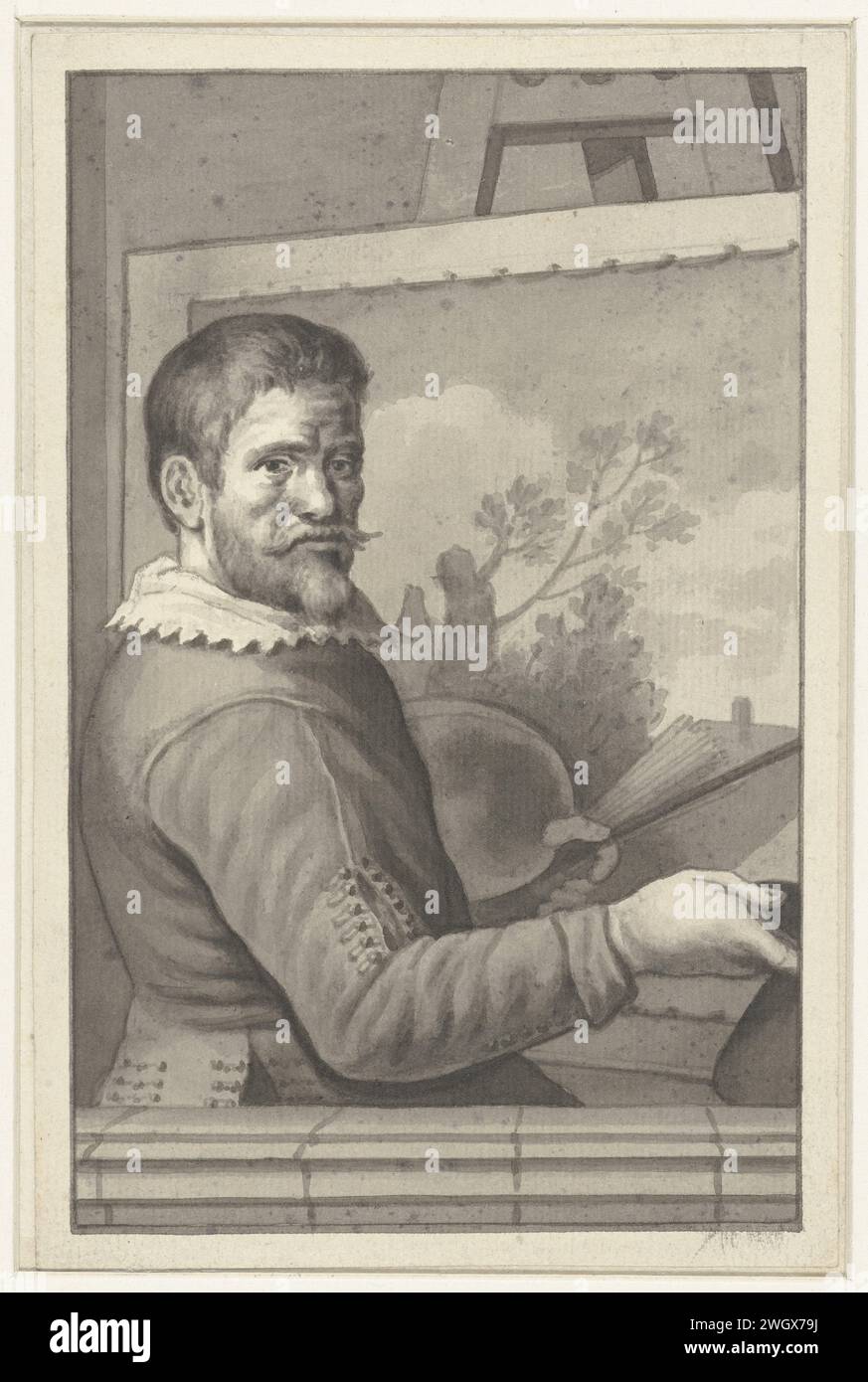 Portrait of unknown painter on his donkey, Anonymous, 1700 - 1800 ...