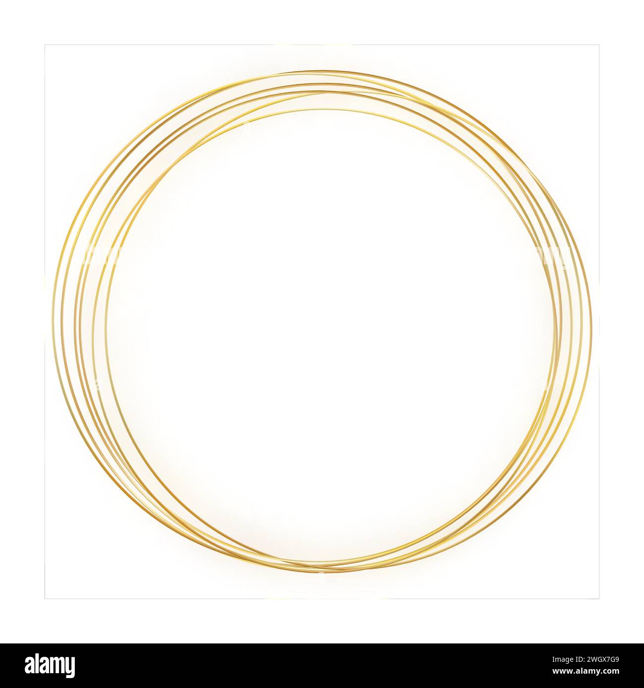 Gold thin round frame. Golden luxury circle logo Stock Vector Image ...