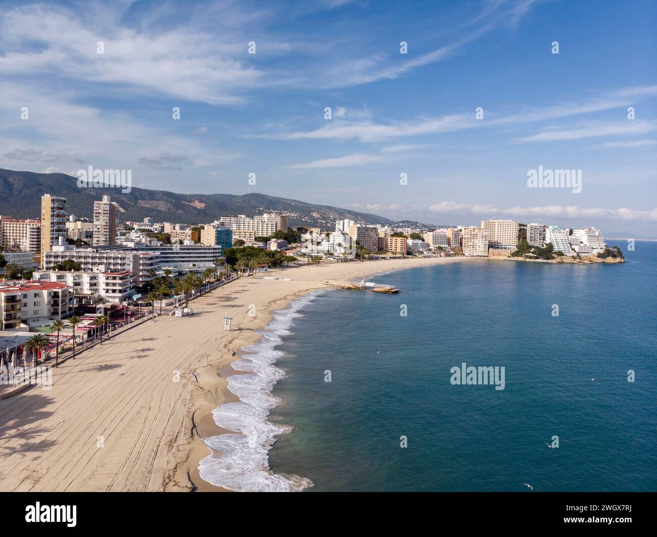 Sunbathing on magaluf beach hi-res stock photography and images - Alamy