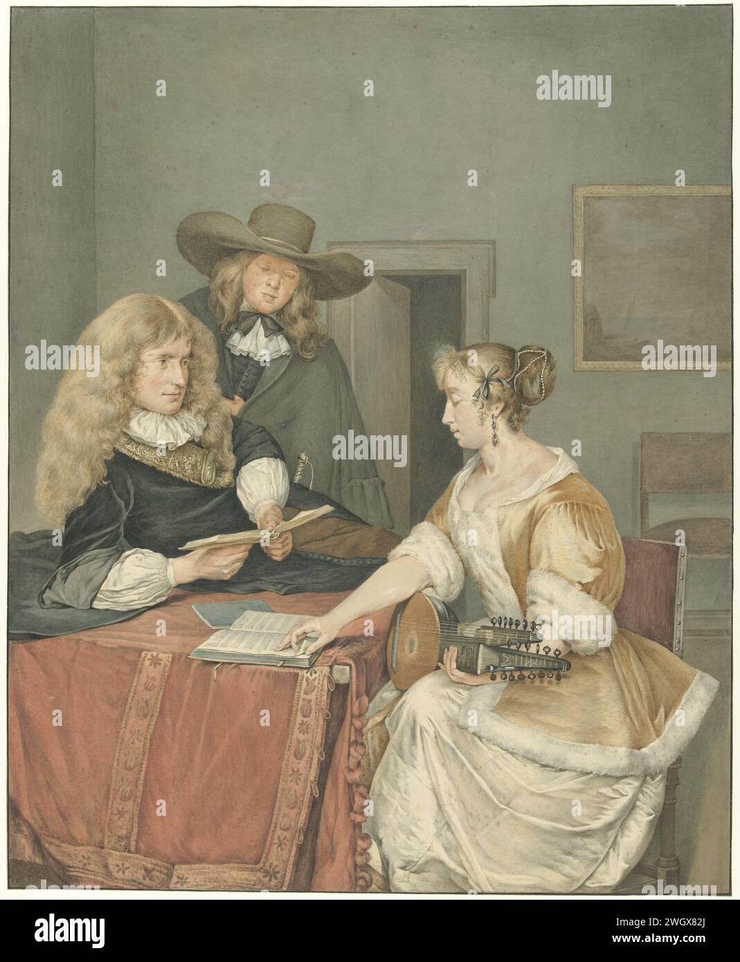 Musicing company, Jacob Willemz. de Vos, after Gerard ter Borch (II ...