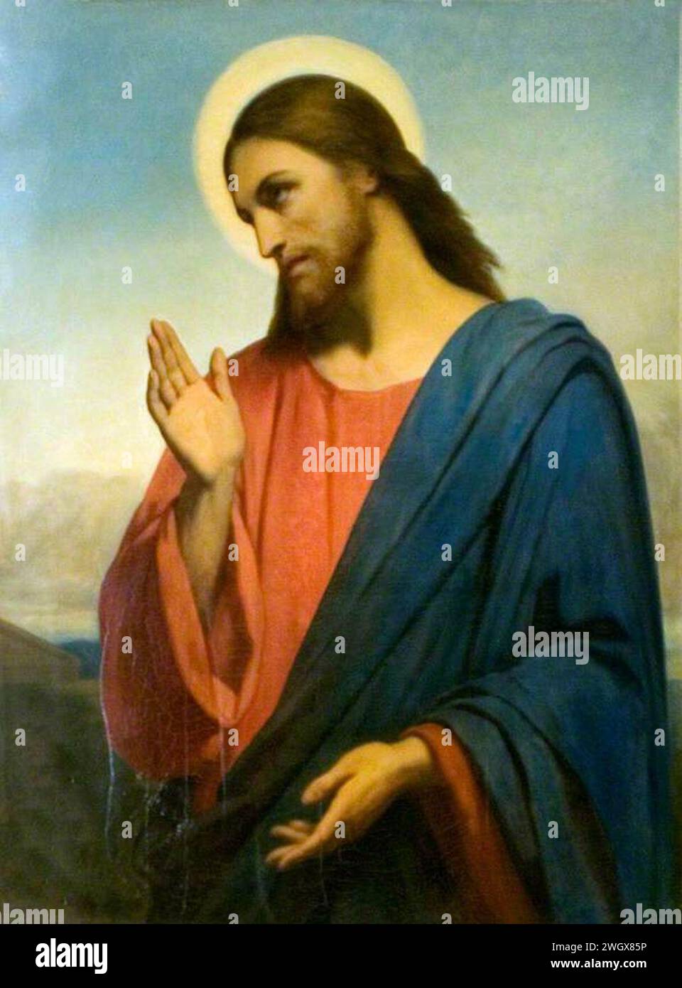 Ary Scheffer (1795-1858) - Christ Weeping over Jerusalem Stock Photo ...