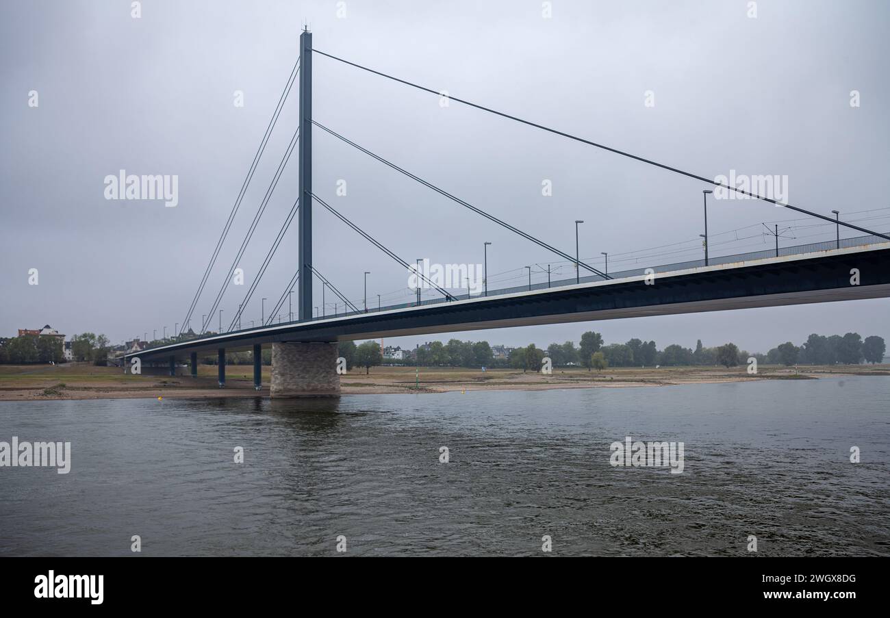 Cable-stayed bridge over the Rhine river in Dusseldorf Stock Photo - Alamy